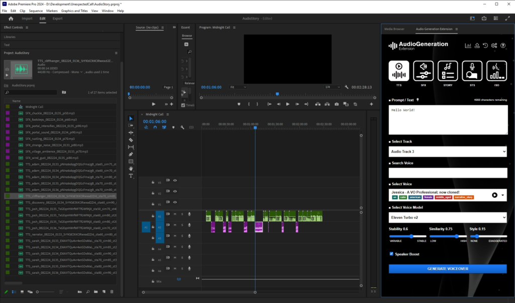 Audio Generation Plugin for Adobe Premiere Pro | Text to Speech & Sound ...